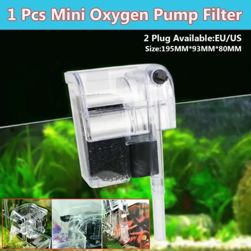 1-Pc-Mini-Aquarium-Filter-Fish-Tank-Waterfall-Hanging-External-Oxygen ...
