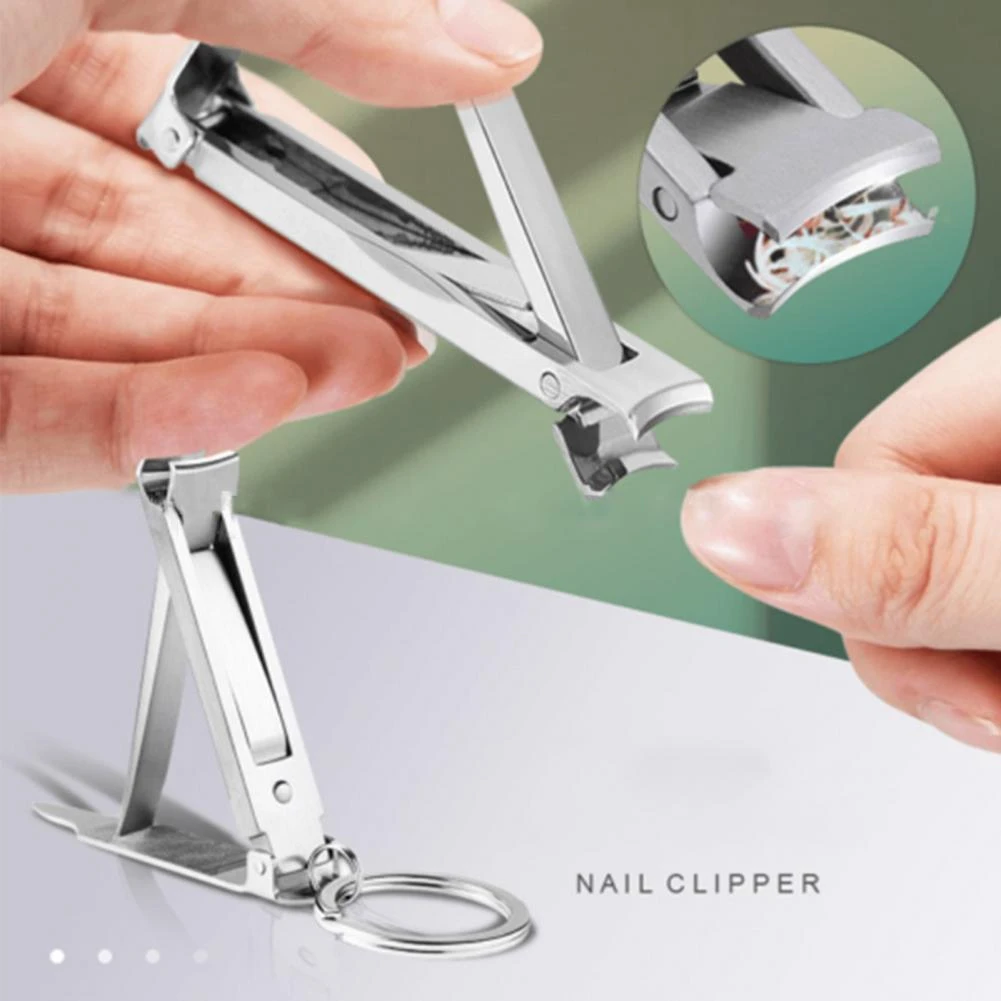 Foldable Nail Clipper Labor-saving Anti-slip Fingernail Cutter Manicure ...