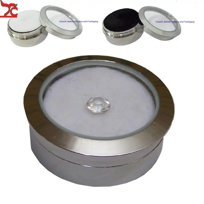 Wholesale Circle Round Diamond Display Box Stainless Steel Metal ...
