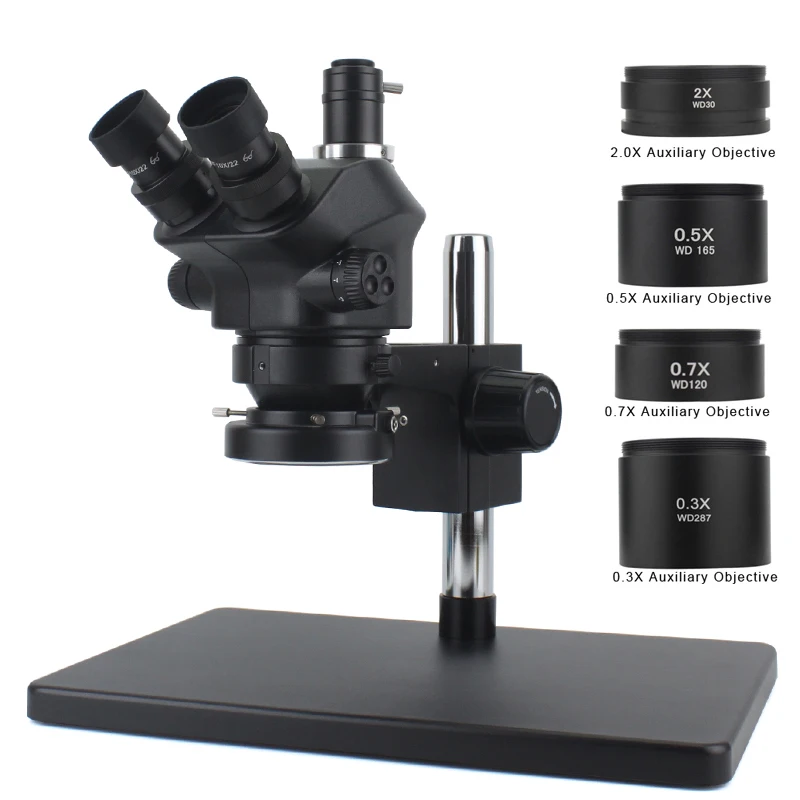 Industrial-Lab-Simul-Focal-50X-100X-Stereo-Microscope-Trinocular ...