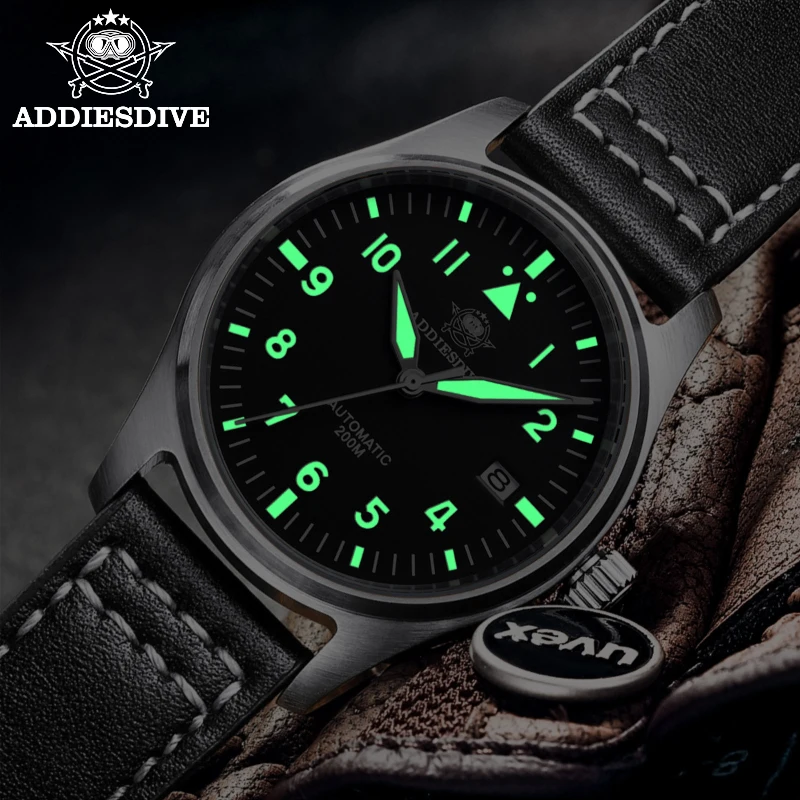 ADDIESDIVE-relojes-de-cuero-para-Hombre-Reloj-de-buceo-luminoso ...