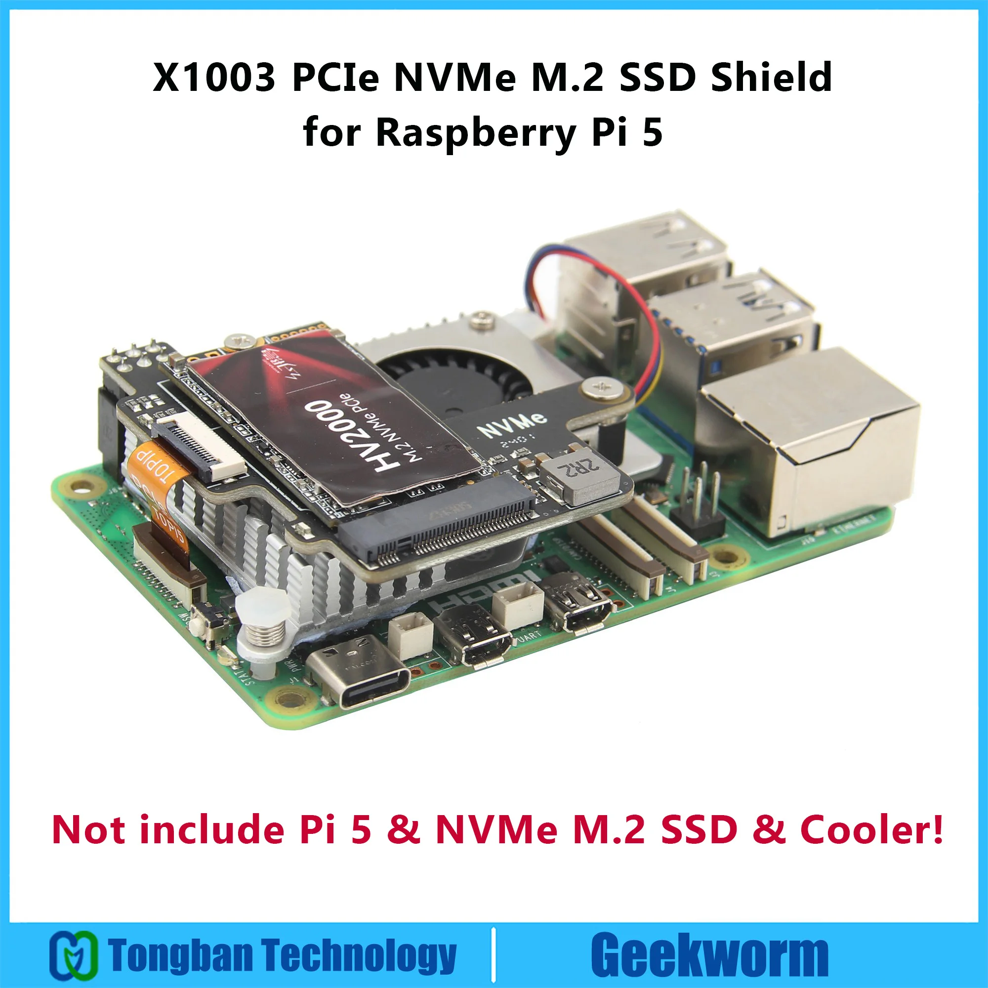 Geekworm-X1003-Pcie-M-2-NVMe-SSD-2242-PIP-PCIe-Peripheral-Board-for ...