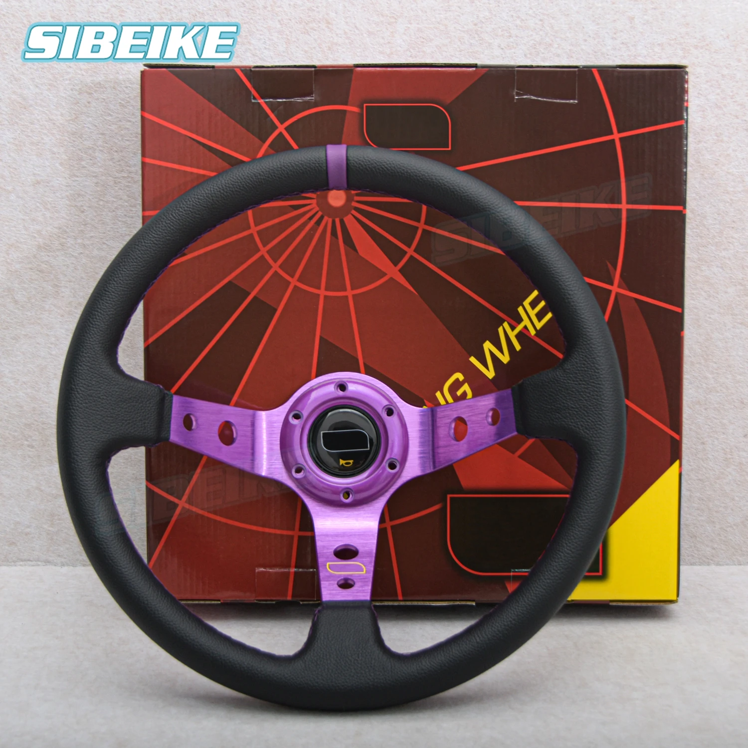 JDM-PVC-Volante-de-couro-14-raio-roxo-corrida-esportiva-acess-rios-do ...