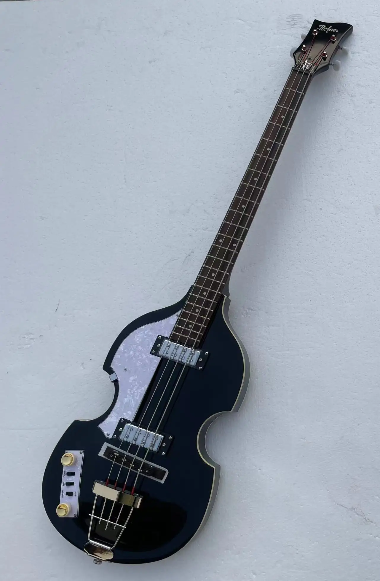 Left-Handed-New-Hofner-HI-BB-PE-BK-Ignition-Pro-Beatle-Bass-Guitar-in ...