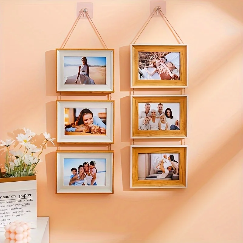 1pc-3-in-1-Combination-Wall-mounted-Photo-Frame-Hanging-Photo-Frame ...