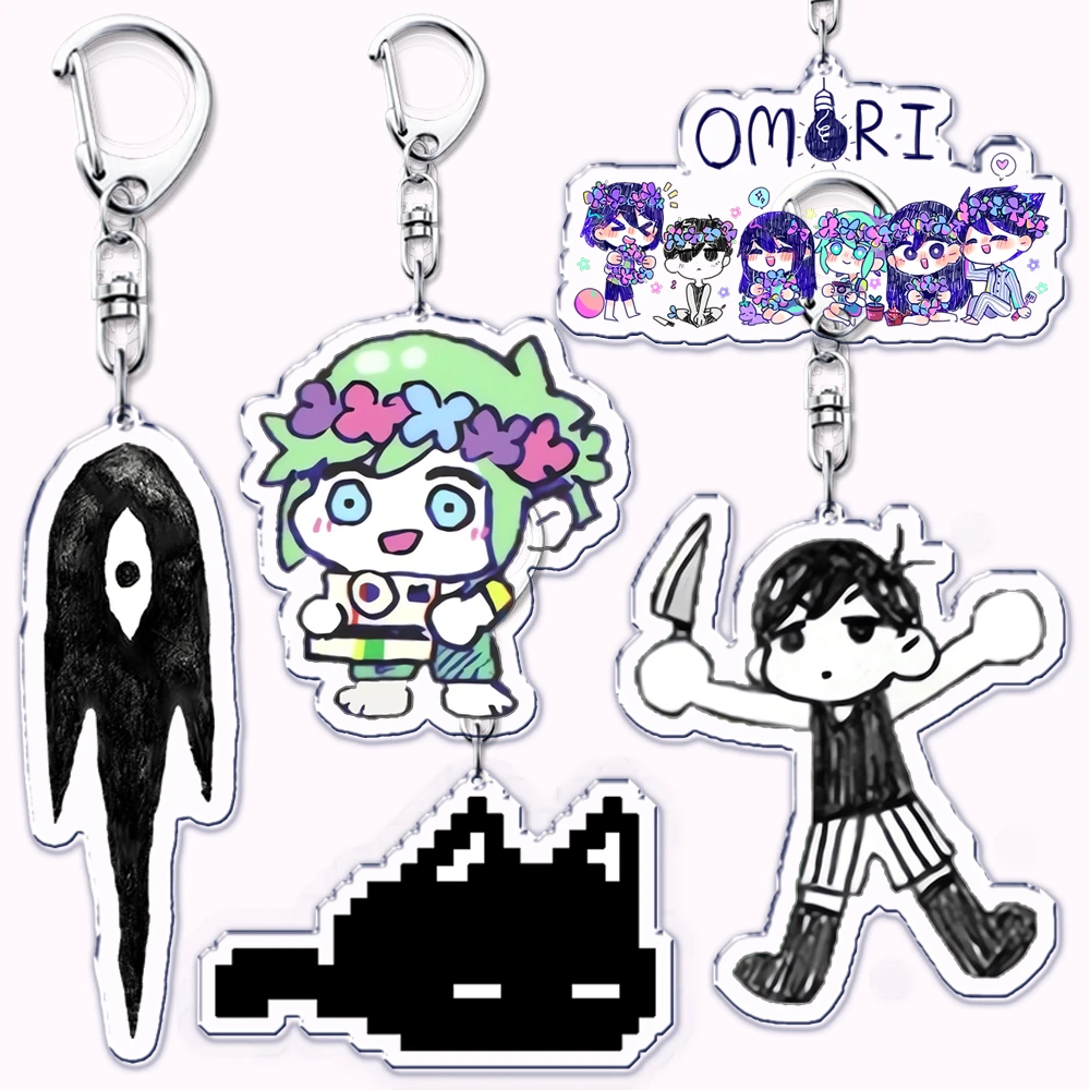 Popular-New-Game-Omori-Key-Chain-Key-Ring-Keychain-for-Accessories-Bag ...