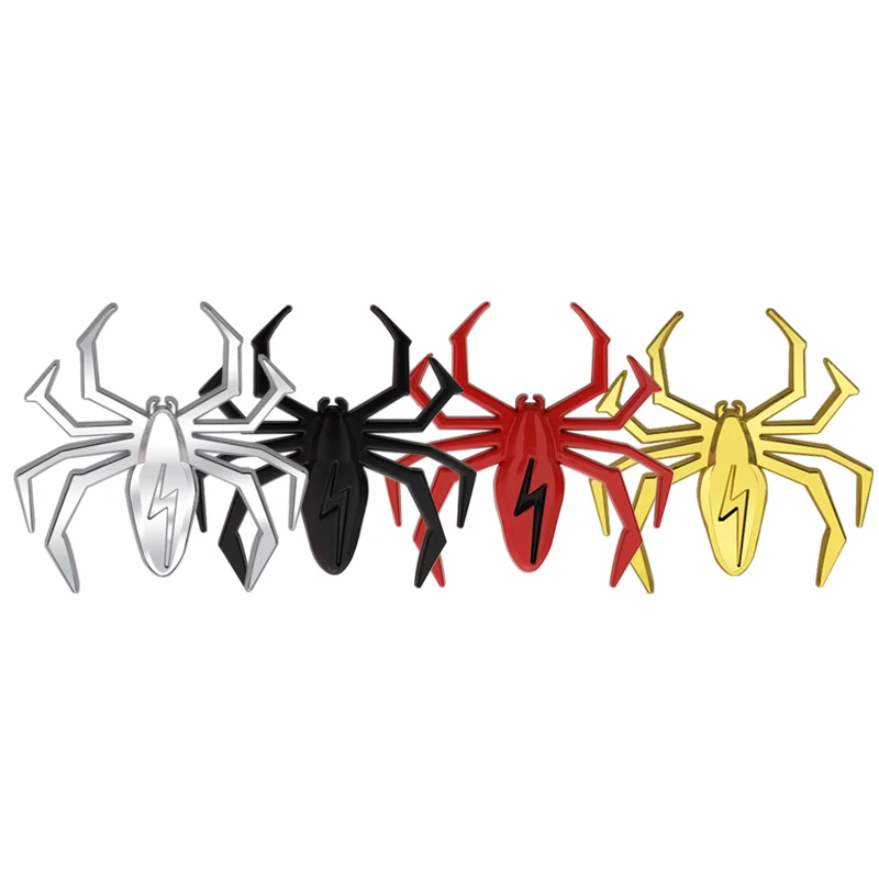 3D Lightning Spider Emblem Metal Car Motorcycle Side Badge Decoration ...