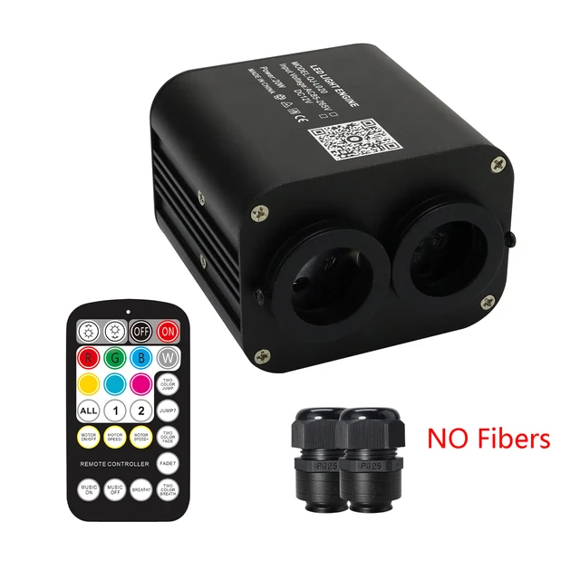 20W RGBW Double Head Car Starry Sky Music Control Car Roof Star Fiber ...