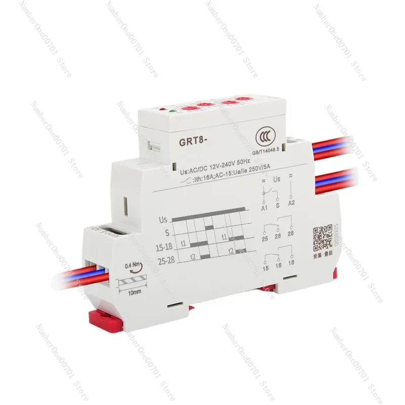 Time-Relay-GRT8-2T-Power-on-Delay-220v24v12v-AC-DC-Delay-Start-Switch ...