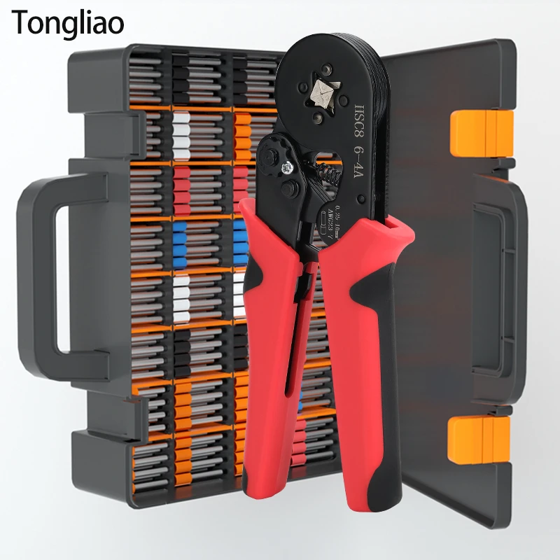 Tubular Terminal Crimping Pliers HSC8 6-4A Crimper Wire Mini Ferrule ...