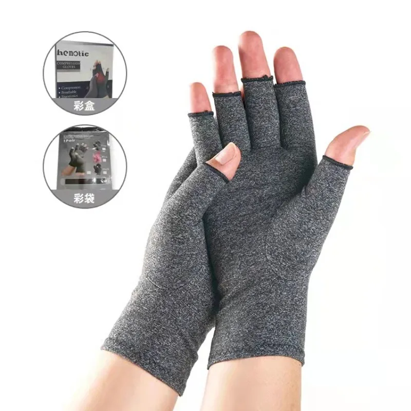 1 Pair Compression Arthritis Gloves Wrist Support Joint Pain Relief ...