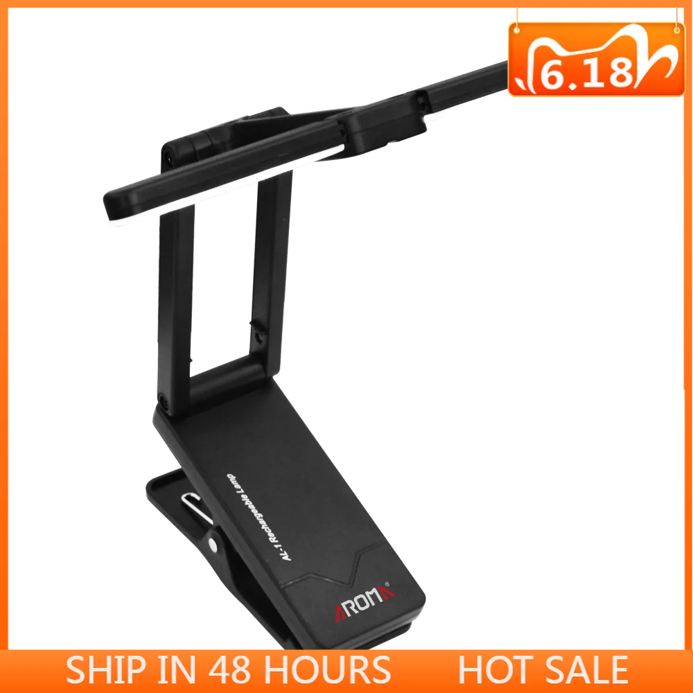 AROMA AL 1 Clip On Music Stand Lamp para Piano, recarregável LED Stage ...