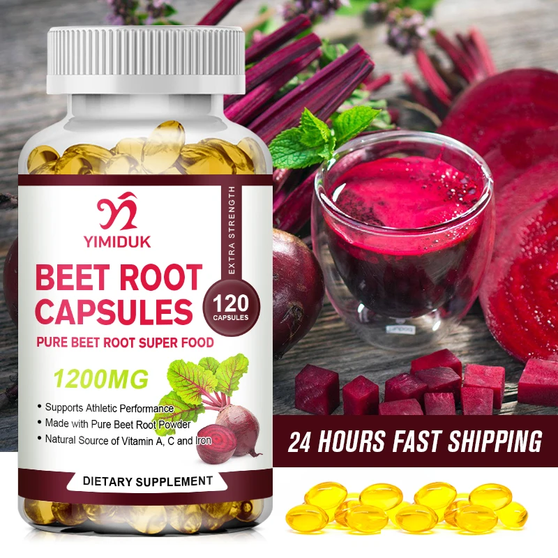Premium-Organic-Beetroot-1200mg-Beet-Capsules-With-Black-Pepper-For ...