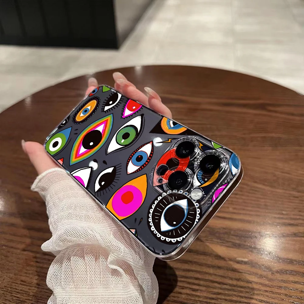 Funny Lucky Blue Evil Eye Phone Case for Oppo Realme C63 C65 C67 C55 ...