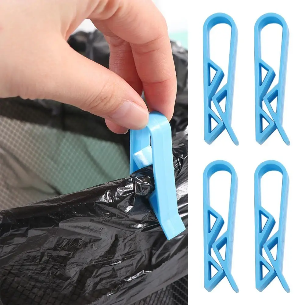 10Pcs-Blue-Garbage-Bags-Clip-Retaining-Clamp-Non-Slip-Plastic-Trash-Bag ...