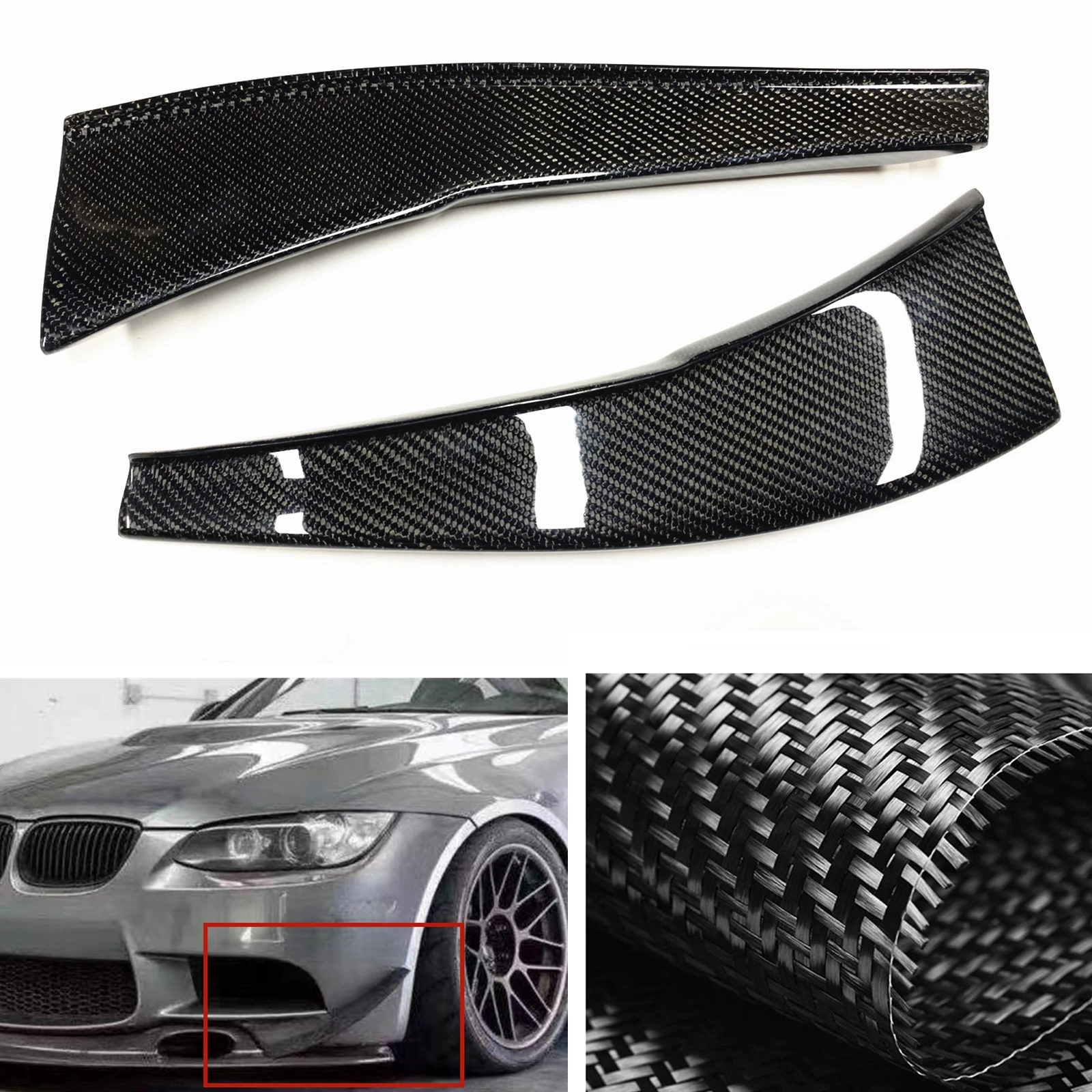 Front-Side-Bumper-Air-Vent-Trim-For-BMW-E90-E92-E93-M3-2007-2008-2009 ...