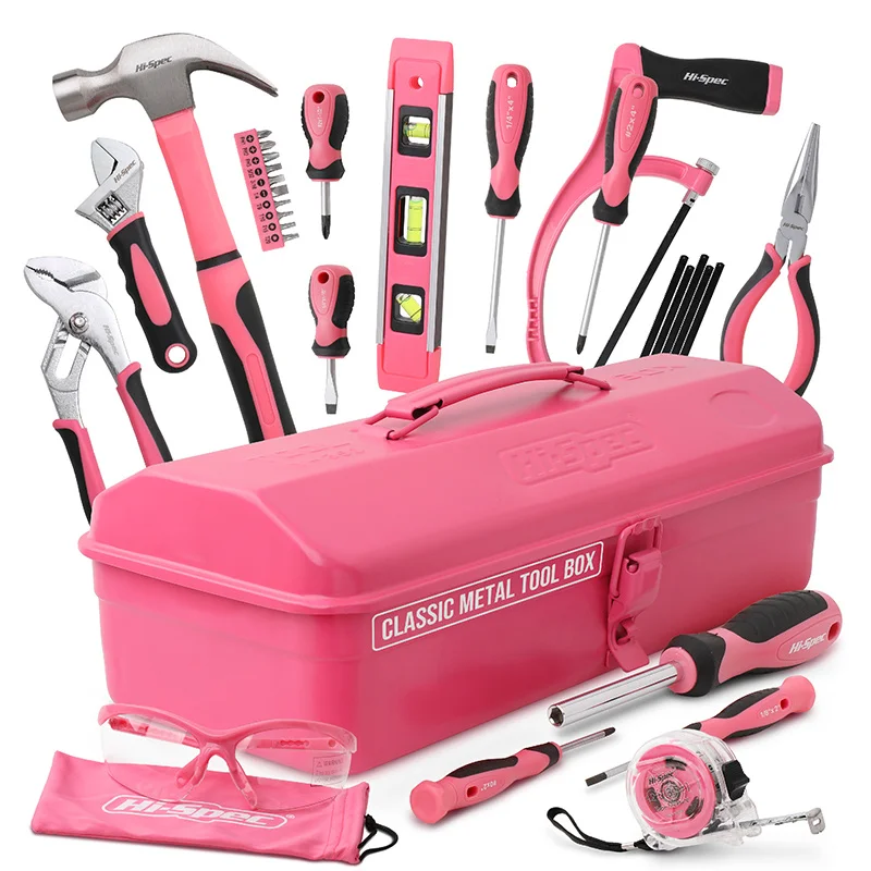 Hi-Spec-Lady-Household-Repair-Tool-Set-30pc-Manual-Tools-Woodworking ...