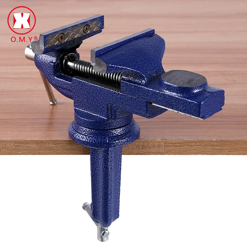 Bench-Vise-Jaw-Width-70mm-360-Degree-Swivel-Cast-Iron-Tabletop-Vice ...