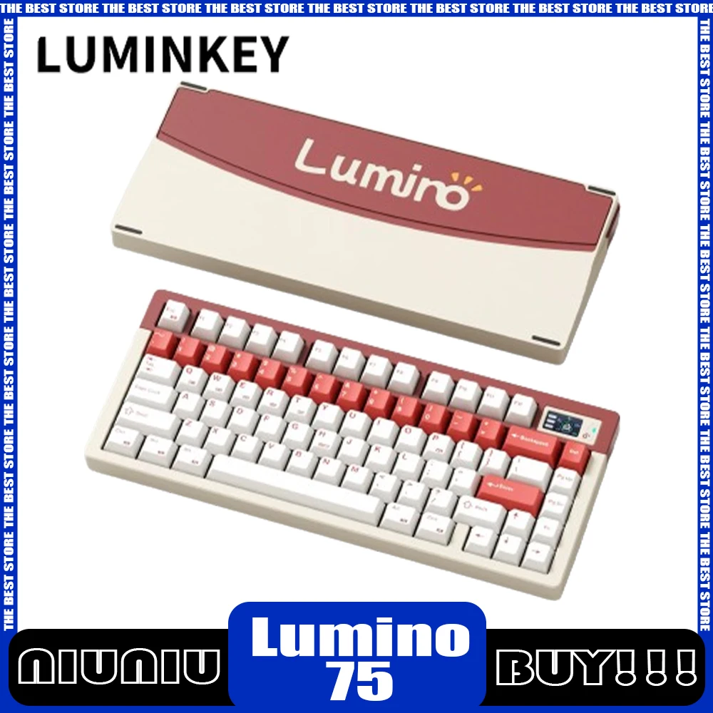 New-Luminkey-Lumino75-Mechanical-Keyboard-Aluminium-Alloy-Smart-Screen ...