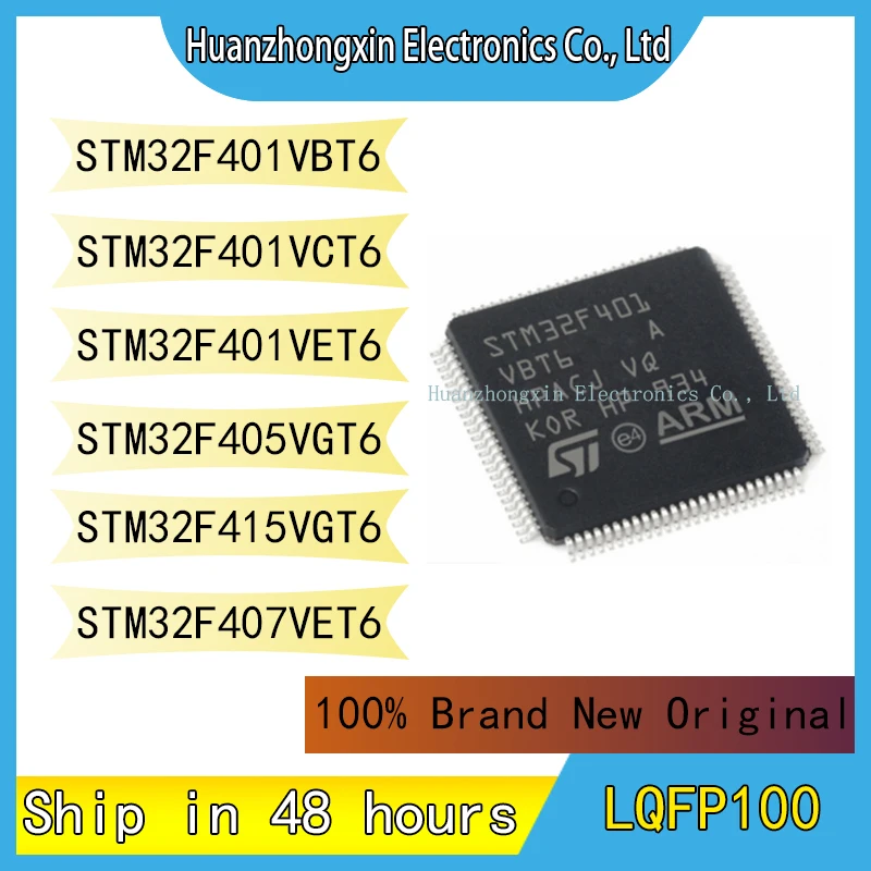 STM32F401VBT6 STM32F401VCT6 STM32F401VET6 STM32F405VGT6 STM32F415VGT6 STM32F407VET6 MCU LQFP100 ...