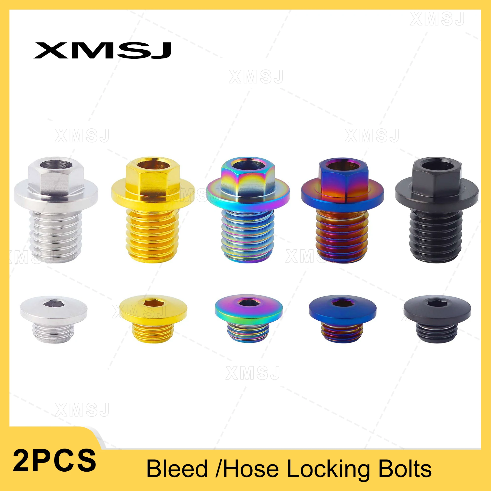 XMSJ Titanium Bike Bleed /Hose Locking Bolts Oil Injection Hole Screw ...
