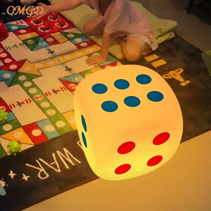 OMGD-Glowing-Dice-Floor-Lamp-Play-Dice-Stool-Living-Room-Bedroom-Sofa ...