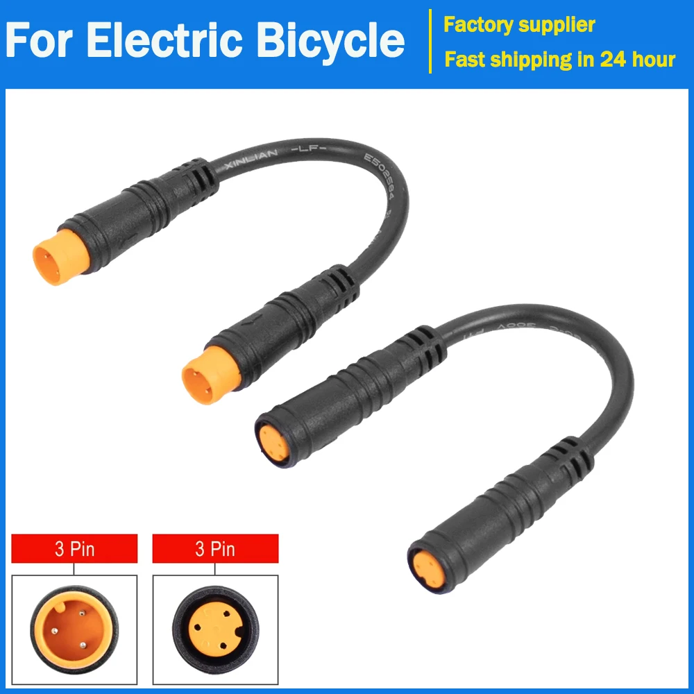3-Pin-Sensor-Thumb-Throttle-Cables-for-Electric-Bicycle-Male-Male ...