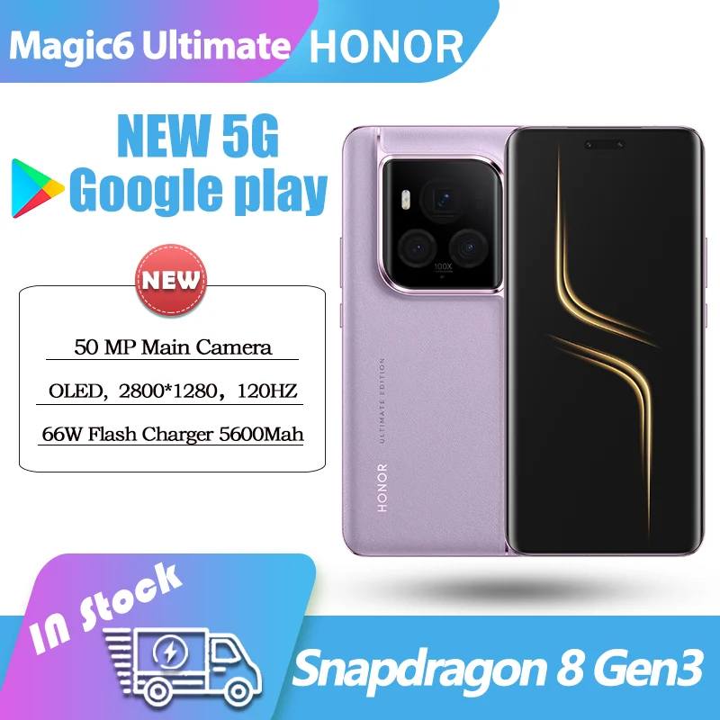 Honor Magic6 Ultimate Edition 5G Google Play Snapdragon 8 Gen 3 6.8” OLED 120Hz 66W 5600mAh 50MP ...