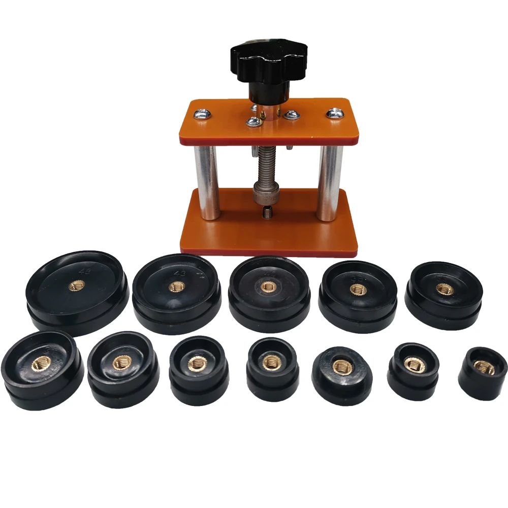 New Watch Press Tool Kits Fitting 12 Dies ABS Metal Watches Back Case ...