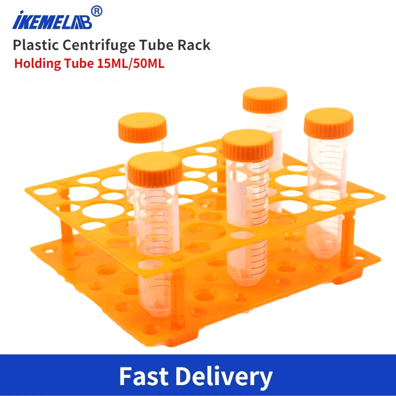 IKEME Centrifuge Tube Rack Two Layers Detachable Test Tube Holder 10/15 ...