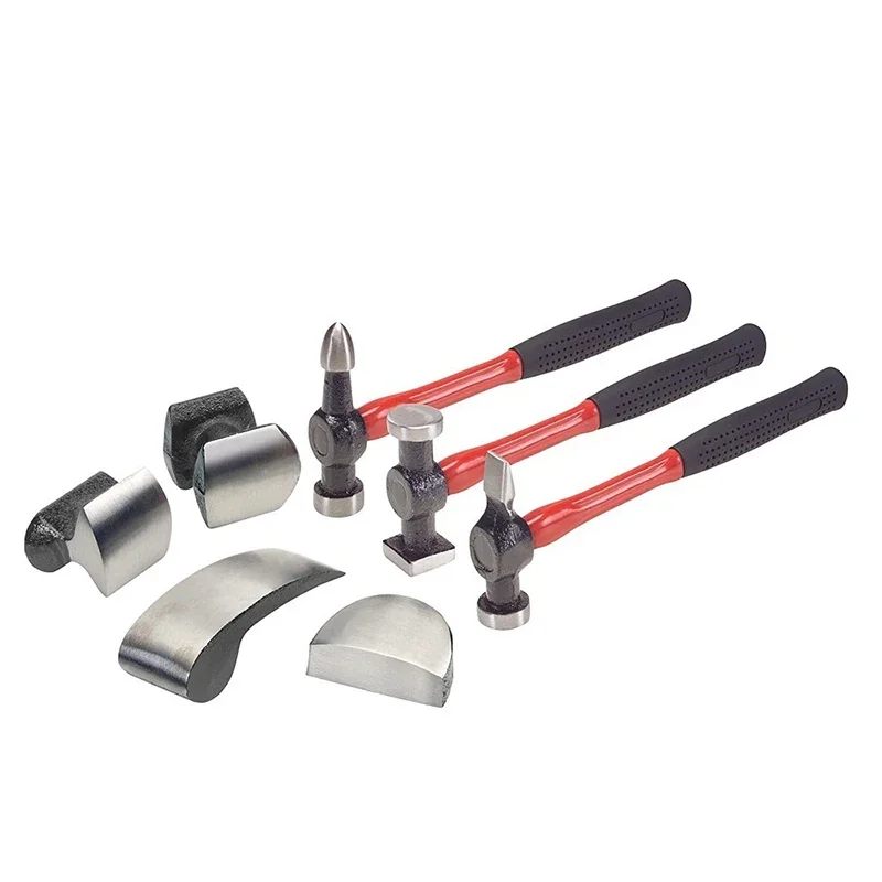 VT01202 Auto Body Repair Hammer and Dolly Set 7pcs Car Body Repair Tool ...