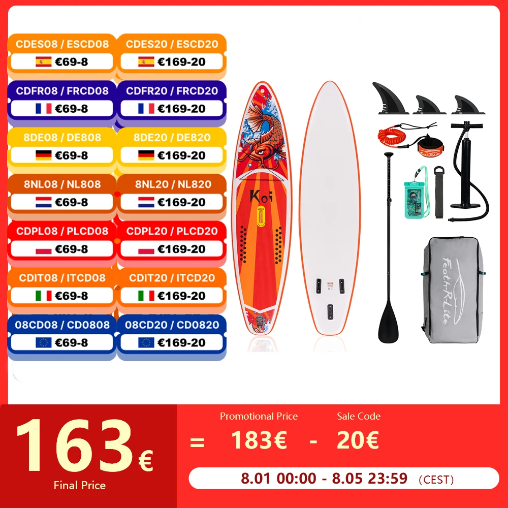 Funwater-Stand-Up-Paddle-Board-Max-Load-330-Pounds-Surfboard-Inflatable ...