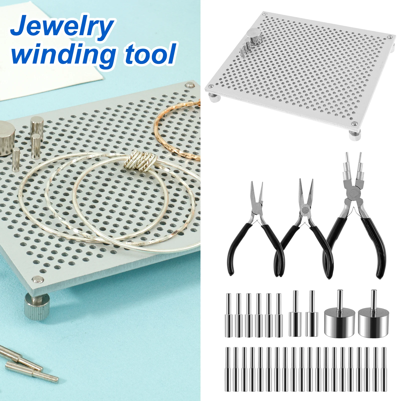 Aluminum-Wire-Jig-Wires-Wrapping-Looping-Tool-Coiling-Board-with-Wire ...