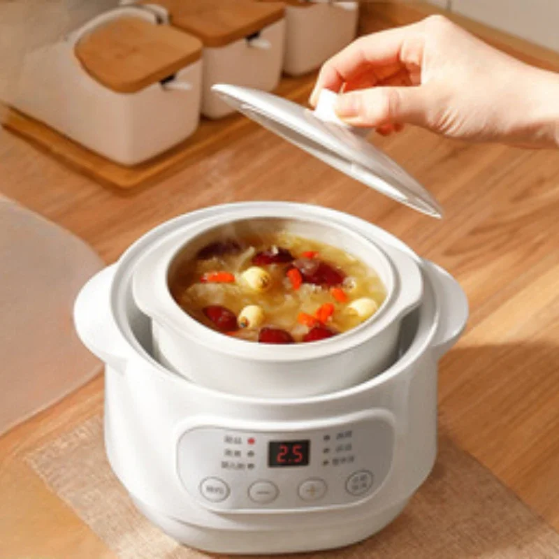 Electric Ceramic Slow Cooker Automatic Water-Sealing Bird's Nest Pot ...