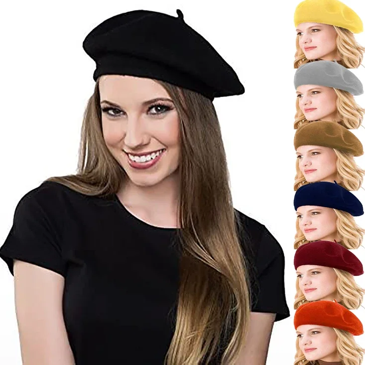 Vintage-French-Beret-Cap-for-Women-Autumn-Winter-Outdoor-Berets-Street ...