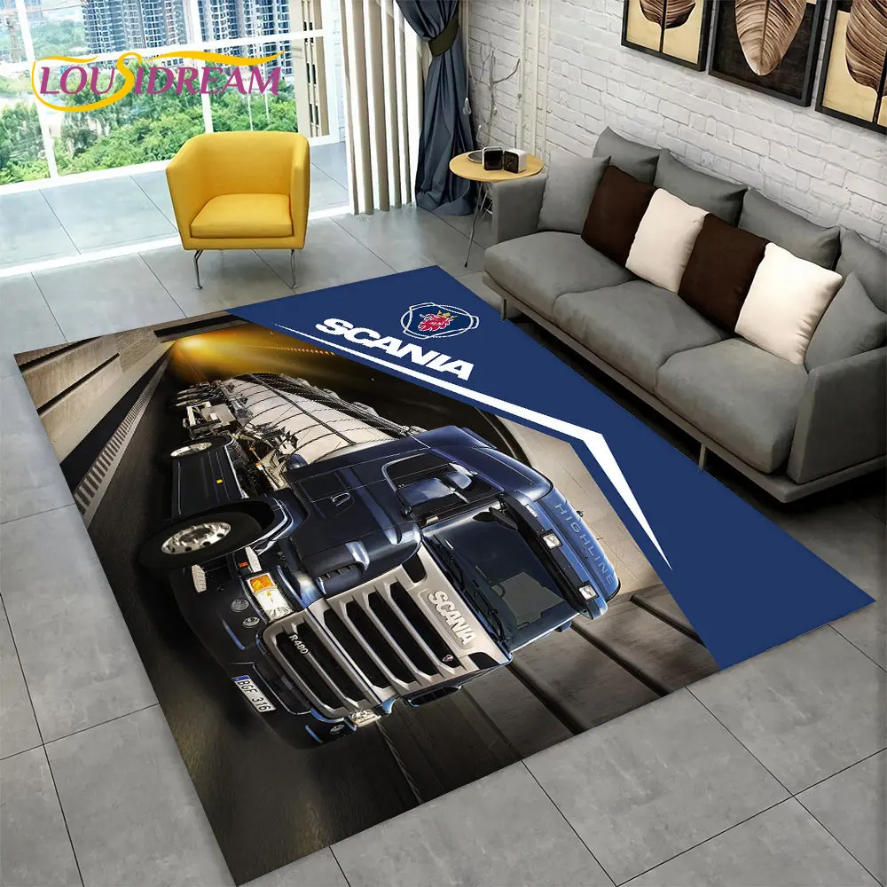 3D Top Class Truck S Scania Cartoon Area Rug,Carpet Rug for Living Room ...