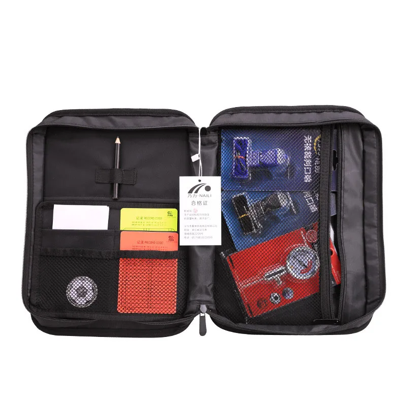Soccer-Referee-Kit-Bag-Whistle-Red-Yellow-Cards-Coins-Pencil-Air ...