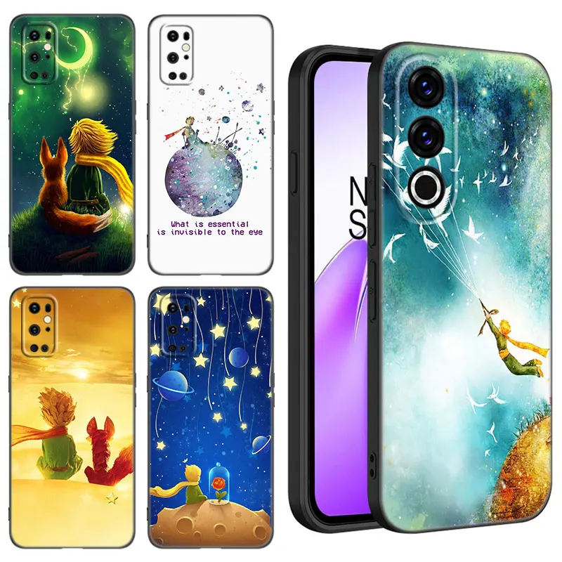 Little-Prince-And-Fox-Black-Silicone-Phone-Case-For-OnePlus-10R-11R-12R ...