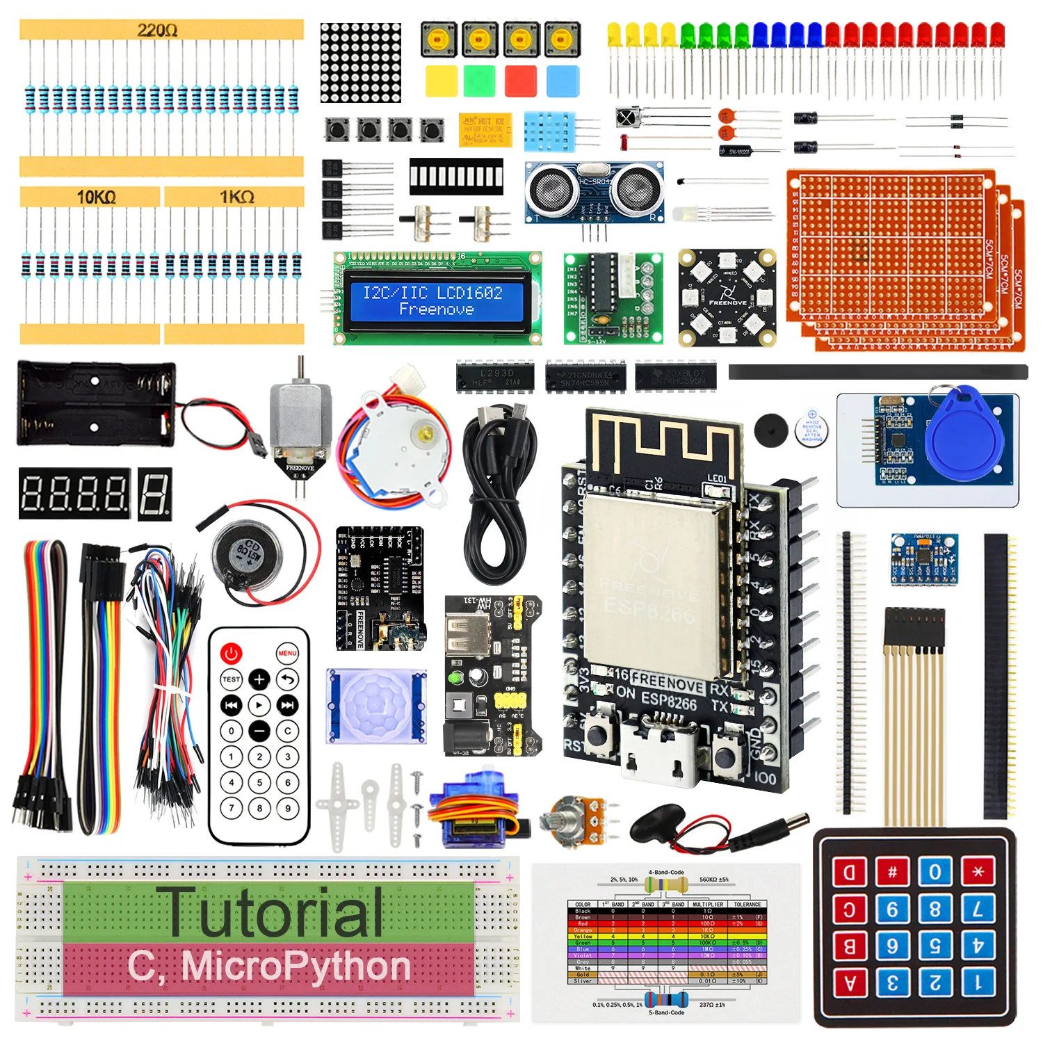 Freenova Ultimate Starter Kit ESP8266 (Arduino IDE 호환), ESP 12S Wi Fi ...