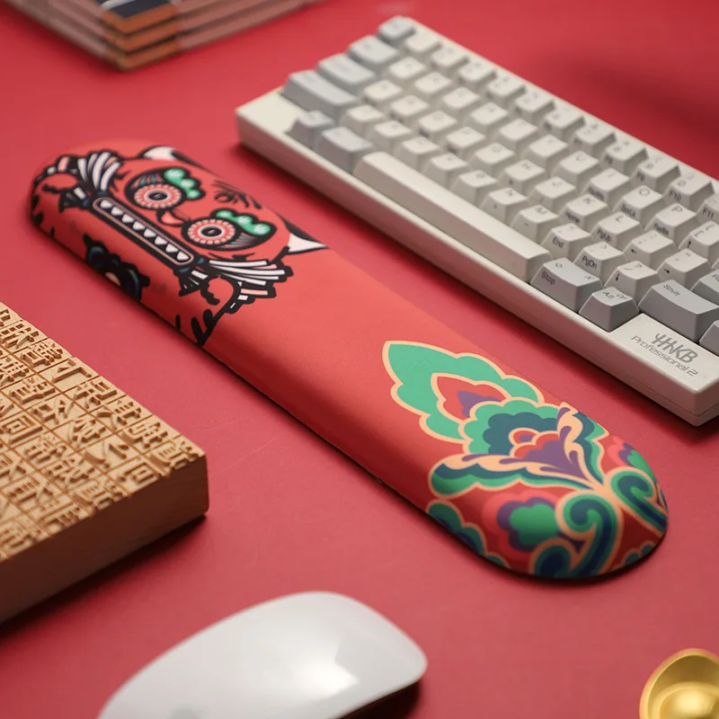 Keyboard Wrist Rest Pad with Mousepad Mice Mat Mause Tiger Theme Red ...