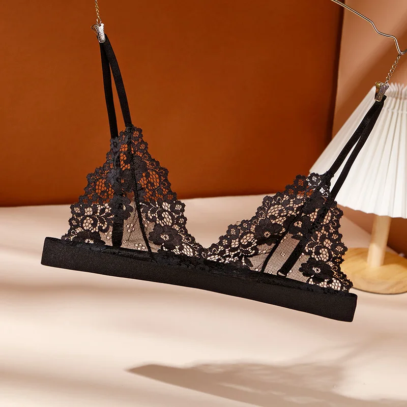 Women-Lace-Thin-Bra-No-Steel-Ring-Bralette-Sexy-Wireless-Triangle ...
