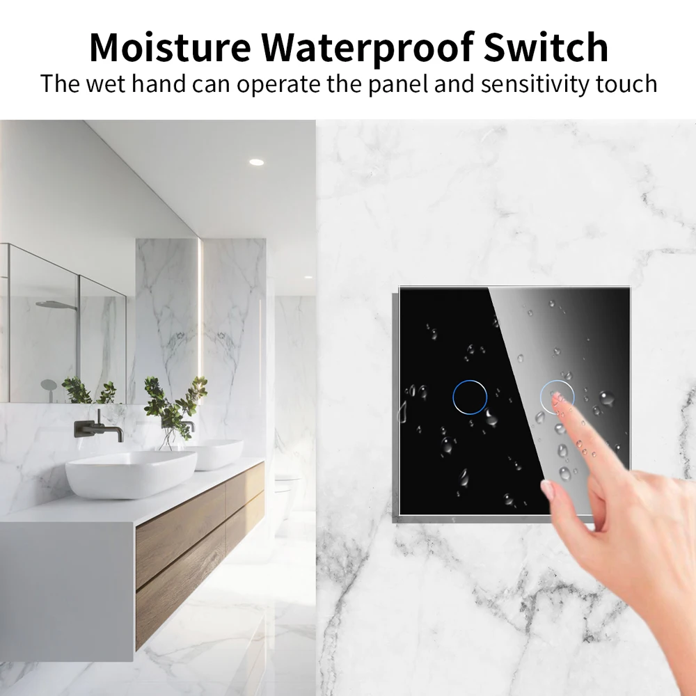 Bingoelec 1 Gang Intermediate Lépcsőkapcsoló Eu Master Slave Light Switch Fehér Szürke Kristály ...