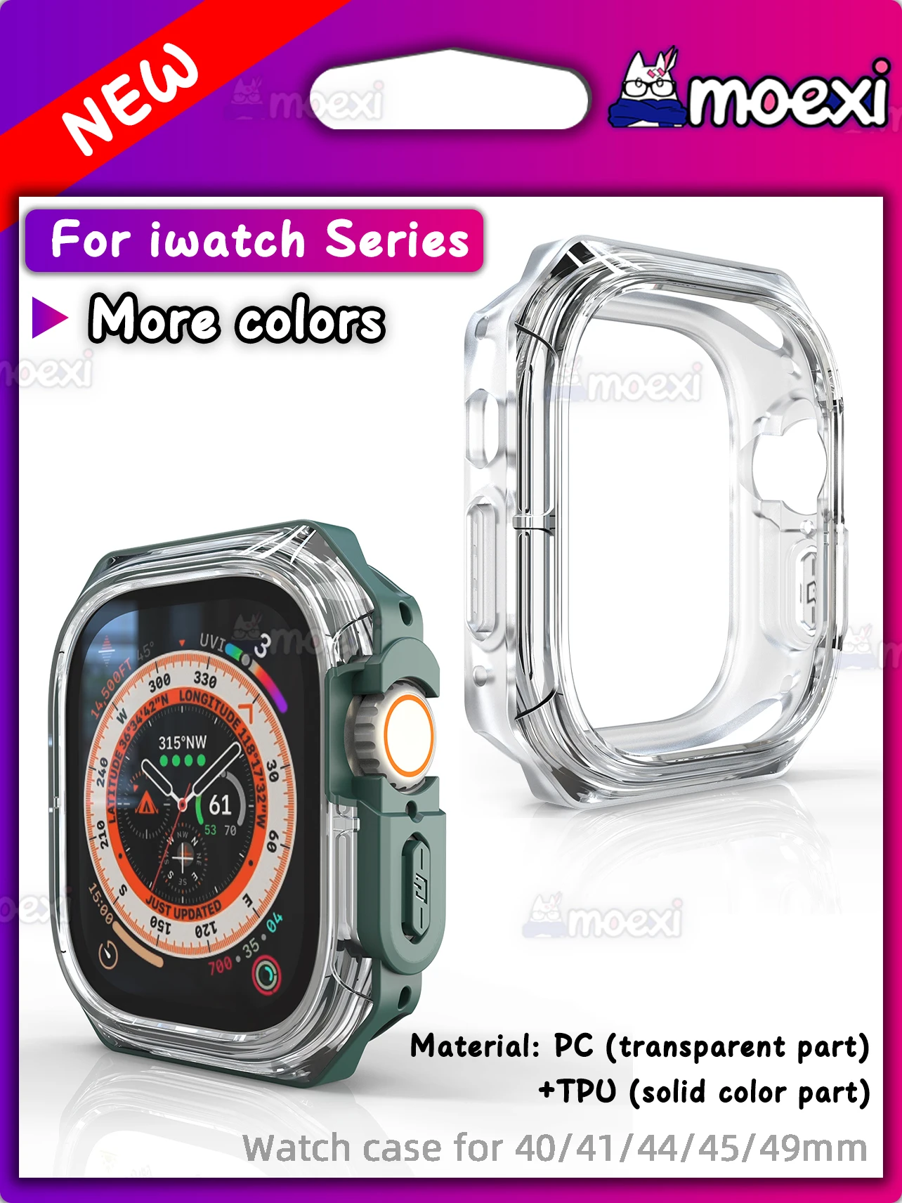 For iwatch ultra HK9 ULTRA 2 Max Smartwatch Protective Case PC+TPU ...
