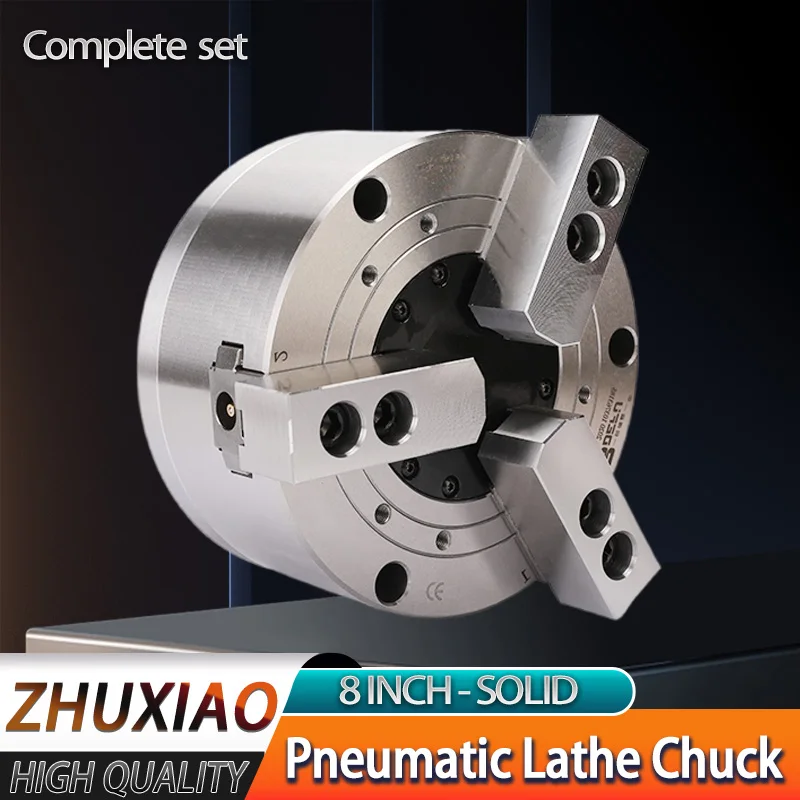 8 inch Pneumatic Lathe chuck 3 Jaw Air rotary chuck KS200-3 for CNC ...