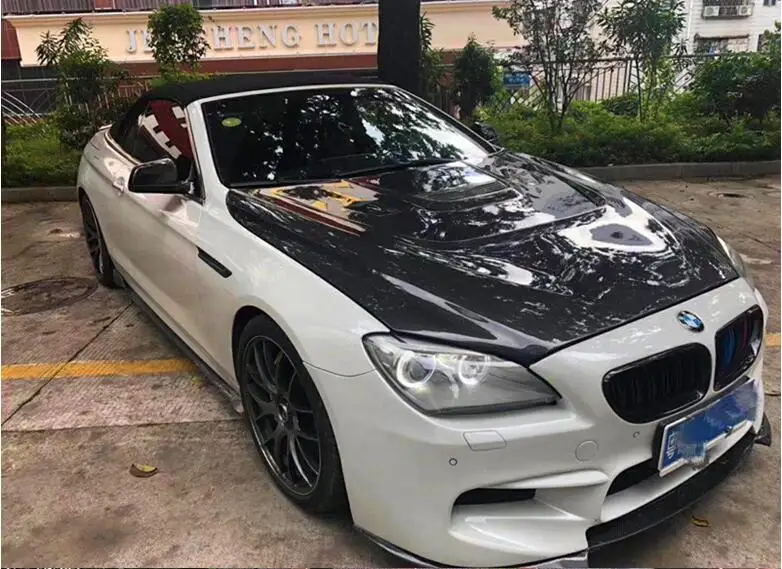 Real Carbon Fiber Front Bumper Engine Hood Bonnet Vent Cover For Bmw 6 ...