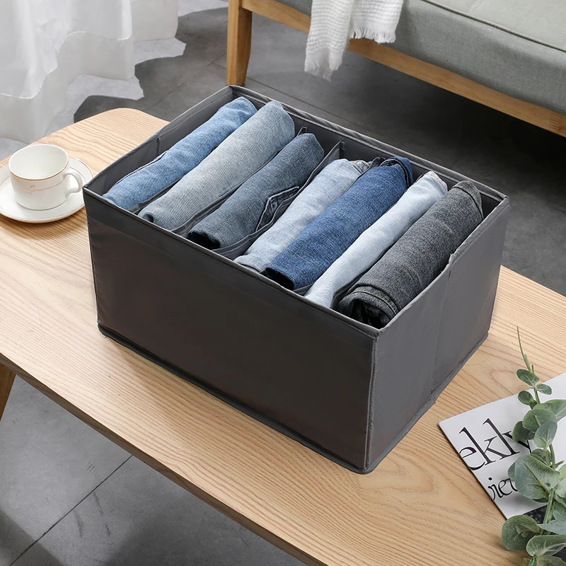 Pants-Storage-Box-Foldable-Jeans-Shirt-Storage-Organizer-Drawer-Home ...