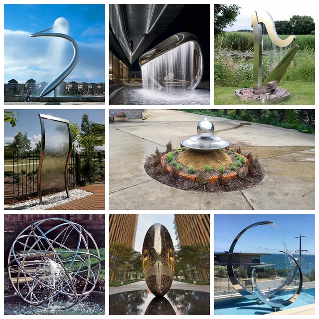 Metal Water Sculpture