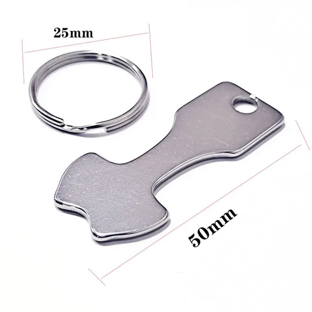 Metal DIY Shopping Trolley Tokens Key Chains Decorative Key Hook ...