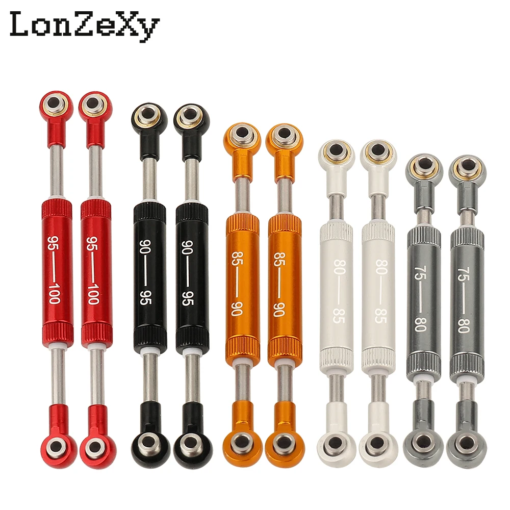 1PC Adjustable 75-100mm Steering Link Rod Panhard Bar Servo Linkage for ...