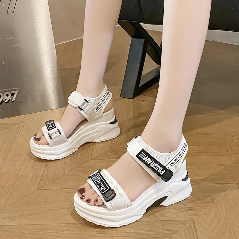 Luxury-Women-Platform-Sandals-New-Summer-Versatile-Slope-Heel-Elevated ...